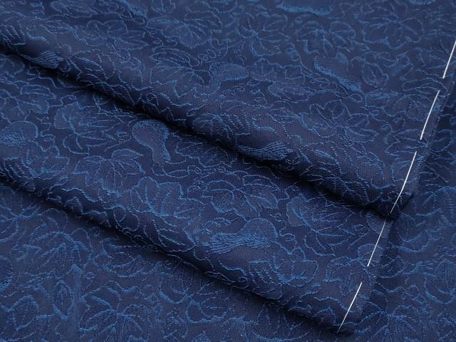 平和屋本店■極上　本藍　小紋　単衣　瓢箪蔦の葉文　逸品　未使用　CYAA1982s5