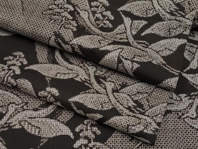 平和屋本店■極上　本場大島紬　泥染め　割込み絣　飛鶴枝松文　逸品　CYAA2008s5