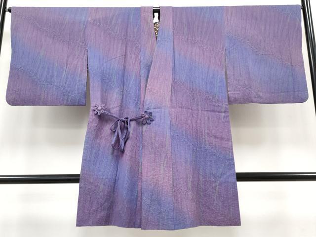 平和屋本店■極上　名門　藤娘きぬたや・総絞り　道中着　ロング丈　杢目文様　暈し染め　逸品　CYAA2013s5