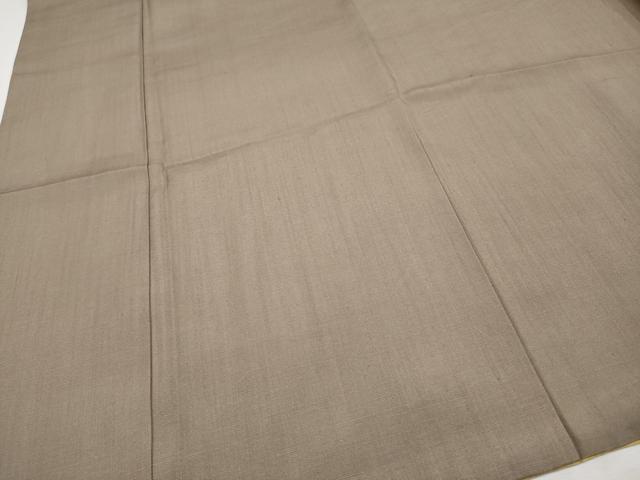 平和屋本店□極上 結城紬 色無地 樺茶色 証紙付き 逸品 CYAA2121s5