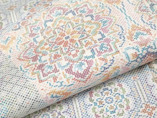 平和屋本店■極上　都喜ヱ門　本場大島紬　白大島　9マルキ　更紗伝来　木戸本スミエ作　藤絹織物謹製　証紙付き　逸品　CYAA2130s5 平和屋本店□極上 都喜ヱ門 本場大島紬 白大島 9マルキ 更紗