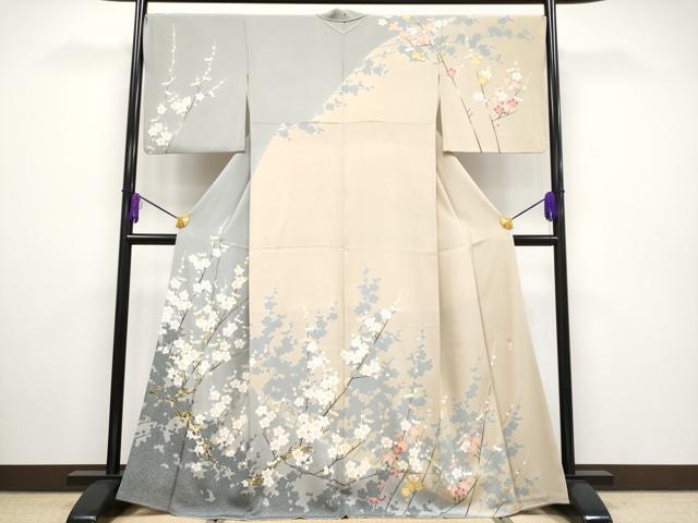 平和屋本店■極上　十日町友禅作家　村松竜介　訪問着　枝梅文　金彩　逸品　CYAA2181s5