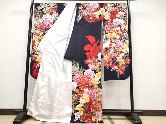 平和屋本店□極上 華道家 假屋崎省吾プロデュース きものの世界 振袖 刺繍