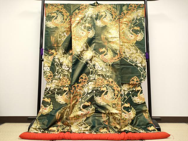 平和屋本店■極上　西陣　川島織物　色打掛　和装　婚礼　結婚式　花嫁　神社挙式　唐織　鳳凰葡萄花唐草文　金銀糸　逸品　CYAA2217s5