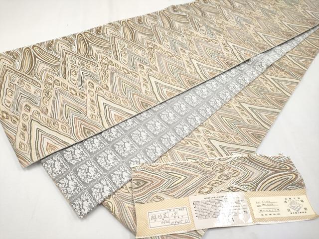 平和屋本店■極上　本場筑前博多織　両面　全通柄袋帯　唐織　組巧芸　吉祥文　福絖織物謹製　証紙付き　逸品　CYAA2226s5