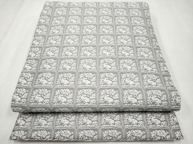 平和屋本店□極上 本場筑前博多織 両面 全通柄袋帯 唐織 組巧