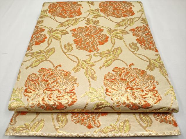 平和屋本店■極上　龍村美術織物　たつむら　六通柄　本袋帯　唐織　福寿花王文　金糸　逸品　未使用　CYAA2229s5