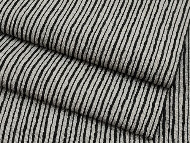 平和屋本店■極上　洗える最高級着物　＜英＞はなぶさ謹製　小紋　縞　茶鼠色地　逸品　CYAA2276s5