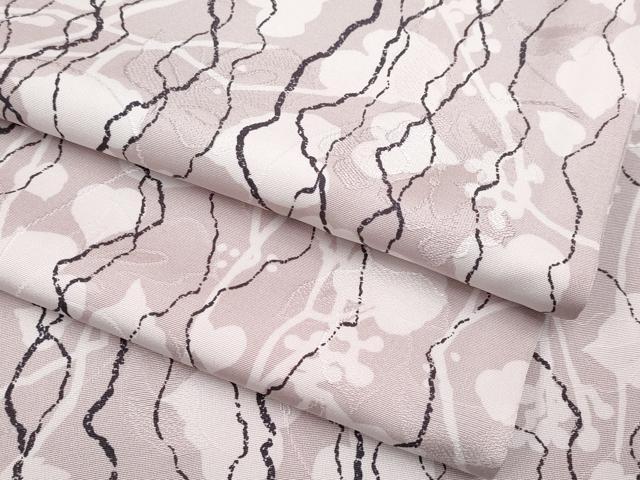 平和屋本店■極上　小紋　よろけ縞　薄柿色地　逸品　CYAA2301s5