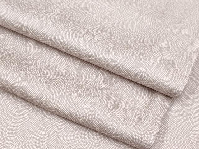 平和屋本店■極上　男性　江戸小紋　単衣　鮫小紋柄　舞花地紋　灰桜色地　逸品　未使用　CYAA2340s5