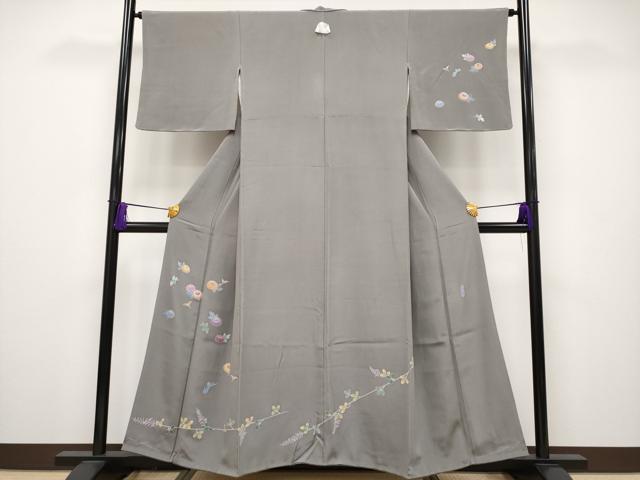 平和屋本店□極上 訪問着 作家物 天使 暈し染め 黒地 金彩 逸品