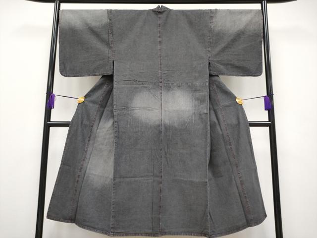 平和屋本店■極上　男性　デニム着物　単衣　和遊楽　ポケット付き　綿　逸品　CYAA2357s5