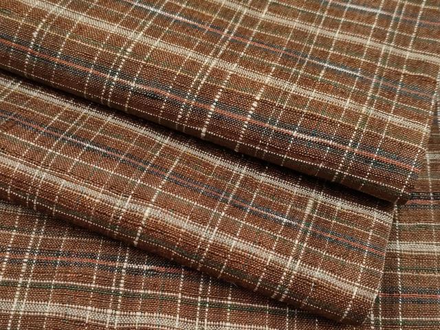 平和屋本店■極上　紬　格子柄　逸品　CYAA2372s5