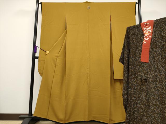 平和屋本店■極上　ファッションデザイナー　花井幸子　振袖・長襦袢セット　桑茶色　洒落紋　逸品　CYAA2380s5