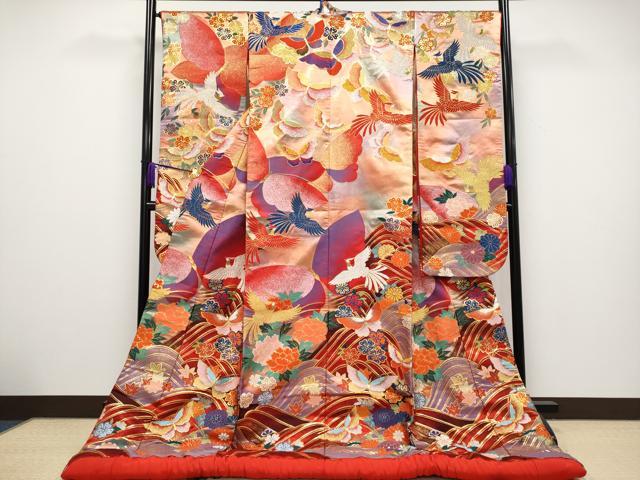 平和屋本店■極上　世界的ファッションデザイナー 山本寛斎 kansaiブランド　色打掛 和装 婚礼 結婚式 花嫁 唐織 金銀糸 逸品　CYAA2381s5