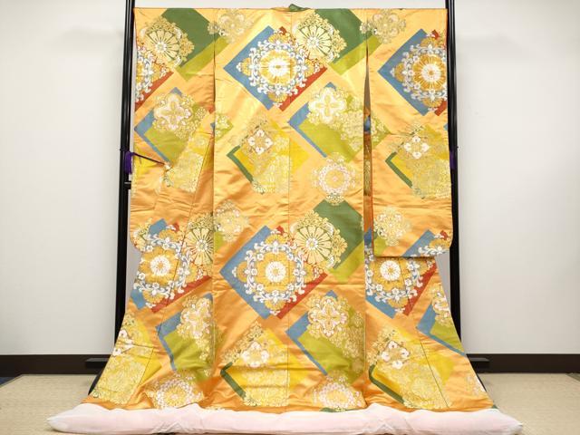 平和屋本店■極上　西陣　川島織物　色打掛　和装　婚礼　結婚式　花嫁　神社挙式　唐織　花唐草菱文　金銀糸　逸品　CYAA2382s5