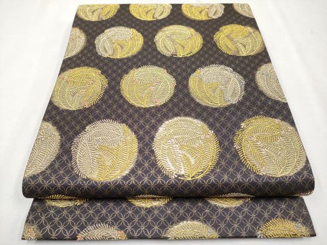 平和屋本店■極上　織匠十一代目 篠屋宗兵衛 謹製　綴れ唐織　六通柄袋帯　松葉丸文　金糸　ますいわ屋扱い　逸品 未使用 CYAA2384s5