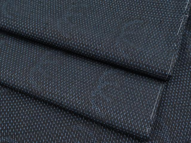 平和屋本店■極上　白鷹お召　110亀甲　吉祥文　濃紺地　逸品　未使用　CYAA2421s5