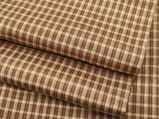 平和屋本店■極上　青山みとも　紬　単衣　格子柄　逸品　CYAA2429s5