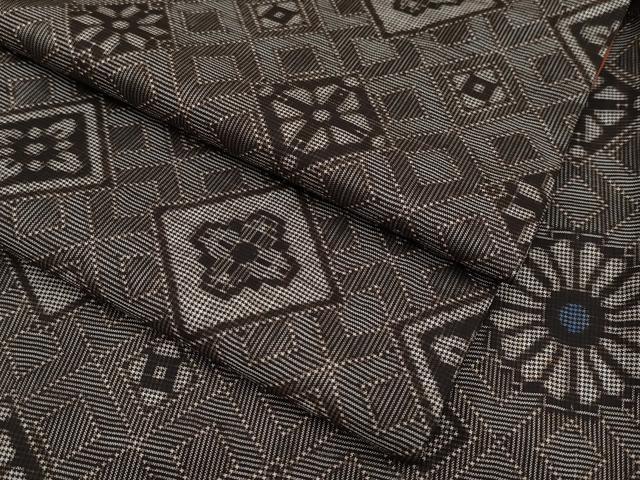 平和屋本店■希少　本場大島紬　龍郷絣　逸品　CYAA2466s5