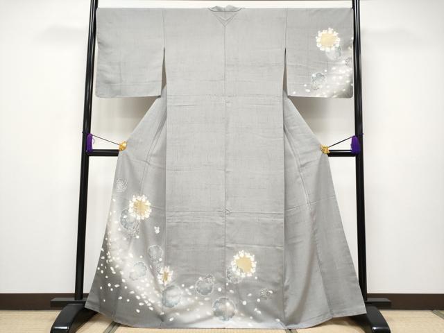 平和屋本店■極上　訪問着　紬地　兎　うさぎ　黒地　やまと誂製　逸品　DZAA4146kh5 平和屋本店□極上 訪問着 紬地 兎 うさぎ 黒地 やまと誂製 逸品