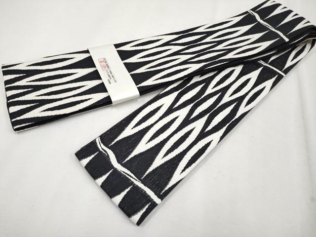 平和屋本店■極上　男性　角帯　立涌文様　黒地　逸品　未使用　CYAA2500s5