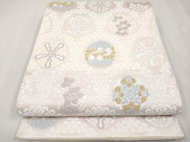 平和屋本店■極上　六通柄袋帯　唐織　花丸文　金銀糸　逸品　CYAA2546s5