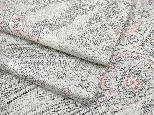 平和屋着物■極上　本場大島紬　白大島　9マルキ　切嵌正倉院花文　逸品　未使用　CYAA2605s5