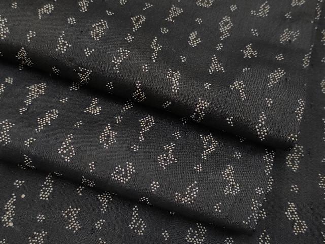 平和屋着物■極上　印傳　紬　単衣　吉祥文　逸品　CYAA2610s5