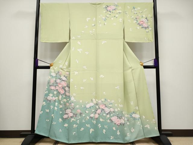 平和屋着物■極上　訪問着　友禅　舞花文　暈し染め　逸品　未使用　CYAA2617s5