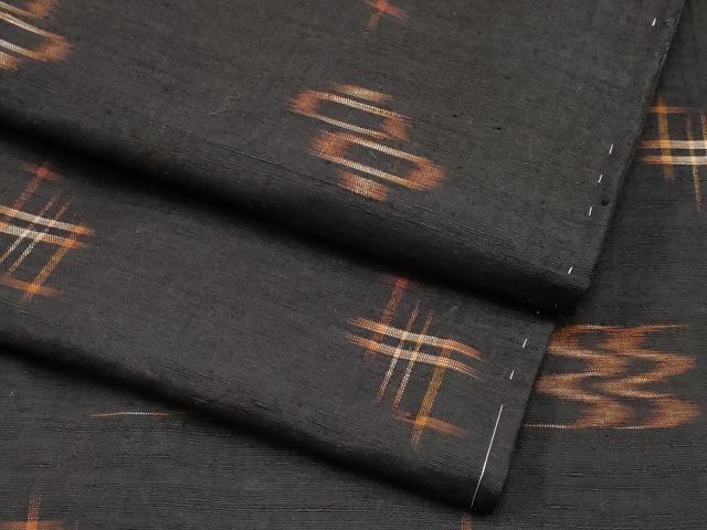 平和屋着物■極上　国指定重要無形文化財　本場久米島紬　手織　逸品　未使用　CYAA2662s5