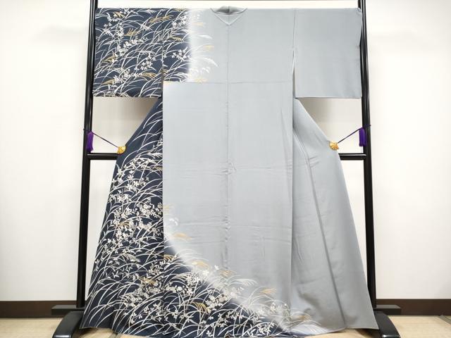 平和屋本店■極上　訪問着　刺繍　草花文　暈し染め　金糸　鈴乃屋扱い　逸品　CYAA2705s5