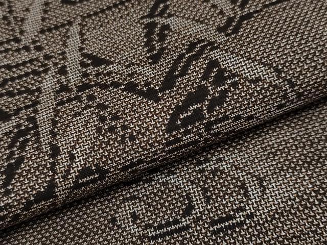 平和屋着物□極上 本場大島紬 9マルキ 泥染め 流水枝葉文 重山茂