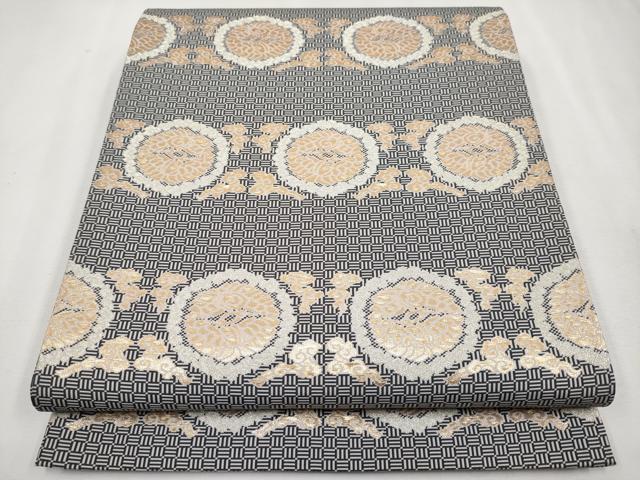 平和屋本店■極上　龍村晋謹製　全通柄袋帯　雲鶴文風通金襴　金糸　逸品　未使用　CYAA2813s5