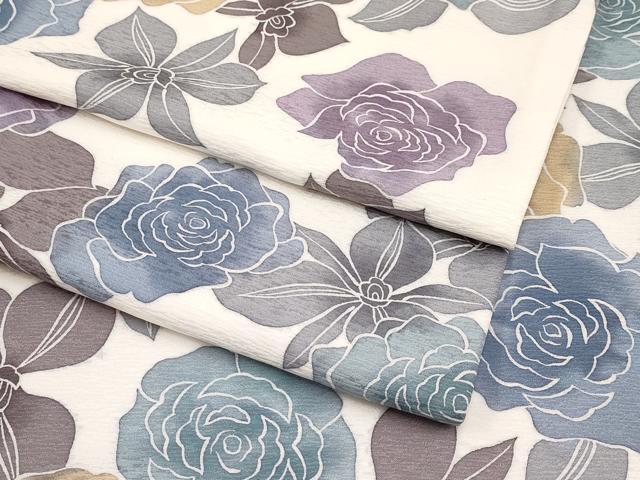 平和屋着物■極上　小紋　舞花文　白地　逸品　CYAA2876s5