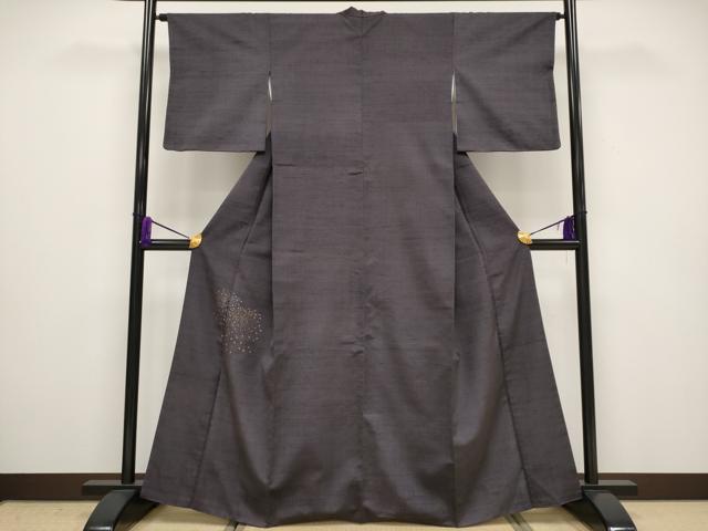 平和屋着物■極上　色留訪問着　紬地　花火　紅消鼠色地　金銀彩　ゑり善扱い　逸品　CYAA2912s5