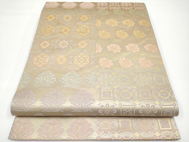 平和屋着物■極上　西陣織　陰山織物謹製　箔屋清兵衛　六通柄袋帯　正倉院名物裂文様　金糸　逸品　CYAA2923s5