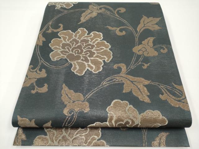 平和屋着物■極上　澤屋重兵衛　六通柄袋帯　古代金錦　牡丹唐草文　逸品　CYAA2937s5
