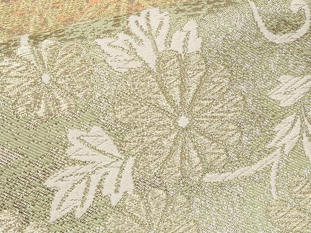 平和屋着物□極上 西陣 川島織物 六通柄 本袋帯 唐織 七宝菊唐草文