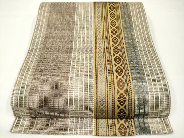 平和屋着物■極上　夏物　本場筑前博多織　八寸名古屋帯　紗献上　金糸　逸品　未使用　CYAA2978s5