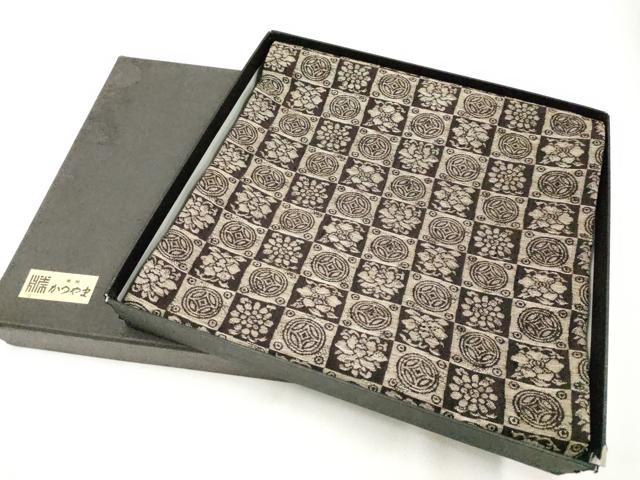 平和屋本店■極上　西陣　勝山織物謹製　九寸開き名古屋帯　遠州七宝　金糸　共箱付き　逸品　CYAA2982s5