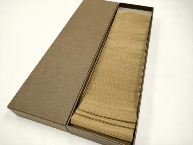 平和屋本店■極上　男性　爪掻き本綴れ　角帯　横縞　紙箱付き　逸品　CYAA2987s5