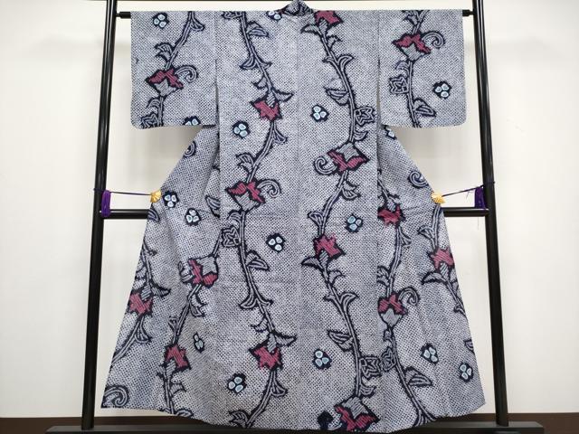 平和屋着物■極上　夏物　浴衣　有松鳴海絞り　更紗唐草文　綿　逸品　CYAA3009s5