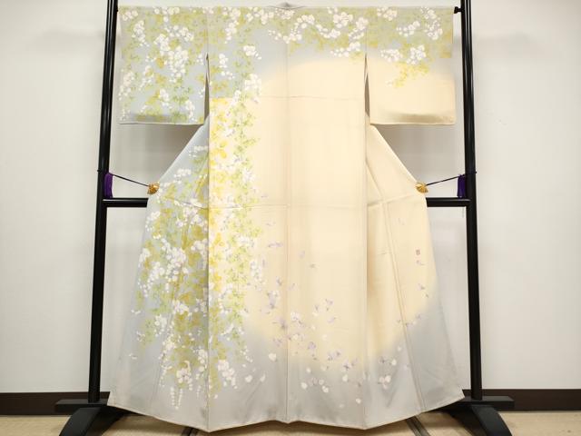 平和屋着物■極上　滝沢晃　訪問着　枝垂れ花文　暈し染め　逸品　CYAA3038s5