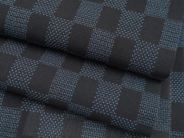 平和屋本店■極上　夏物　東郷織物謹製　本場大島紬　夏大島　160亀甲　市松文様　逸品　CYAA3044s5
