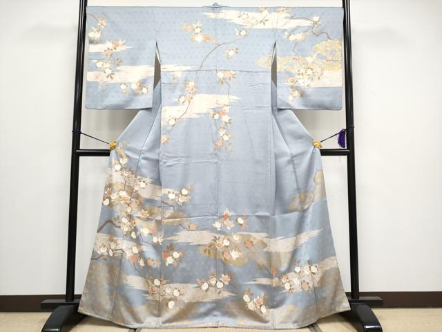 平和屋着物■極上　訪問着　駒刺繍　枝橘　金彩　淡藤色地　逸品　CYAA3103s5