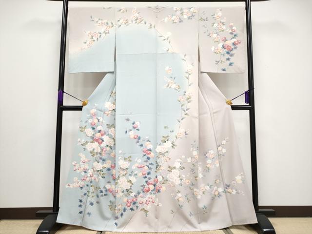 平和屋本店■極上　訪問着　友禅　枝花文　暈し染め　逸品　CYAA3107s5