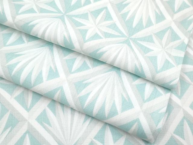 平和屋着物■極上　夏物　撫松庵　セオアルファ　小紋・浴衣兼用　菱天井花文　千草色地　洗える着物　逸品　CYAA3132s5