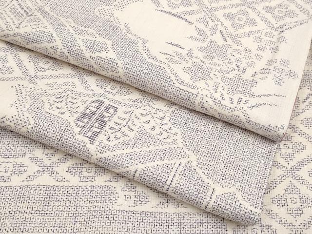 平和屋着物■極上　本場結城紬　重要無形文化財　100亀甲　霞風景文　逸品　未使用　CYAA3140s5