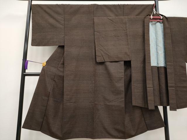 平和屋本店■極上　男性　国指定重要無形文化財　本場久米島紬　手織　アンサンブル　大丸扱い　逸品　CYAA3144s5